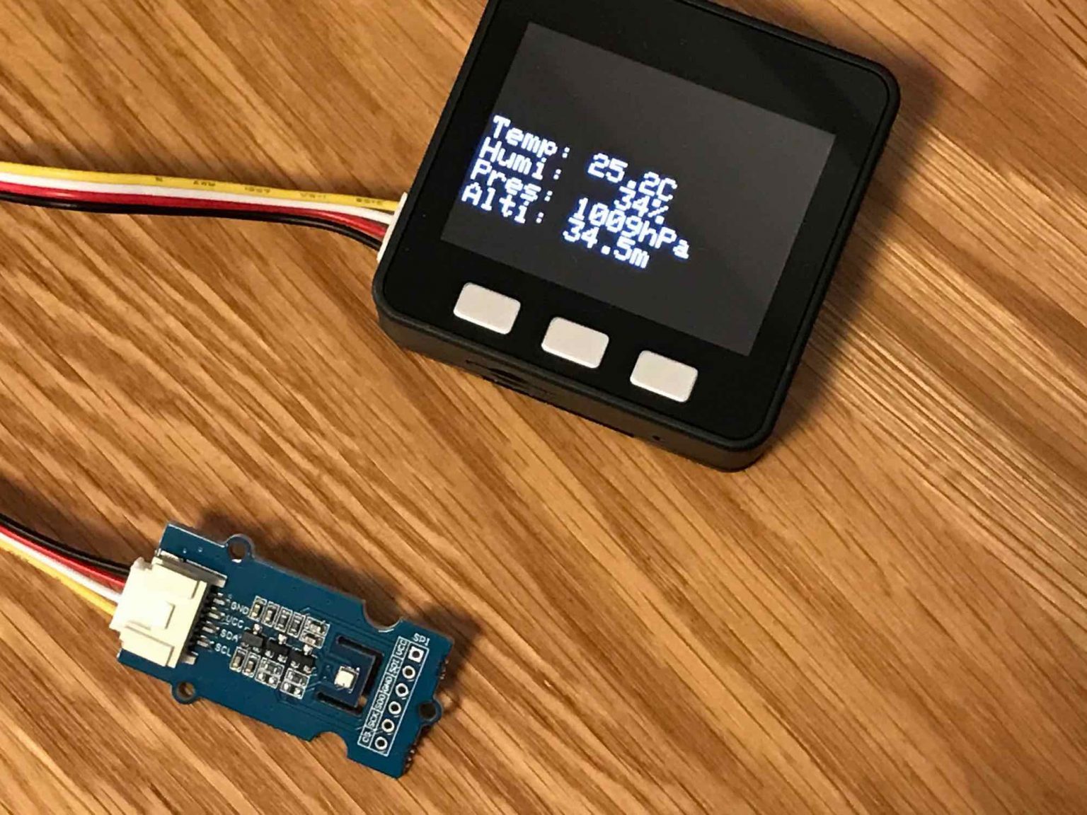 M5Stackでできること 〜M5StackでGROVE-温湿度・気圧センサを使う | さとやまノート