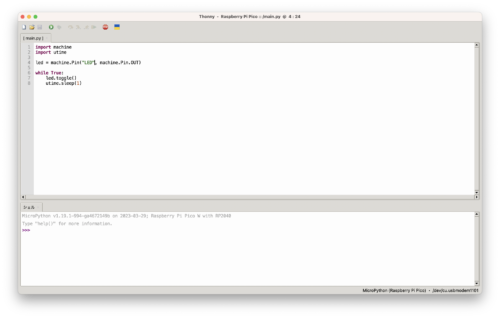 Raspberry Pi Pico WにPythonプログラムを書き込む（Thonnyを使用） | さとやまノート